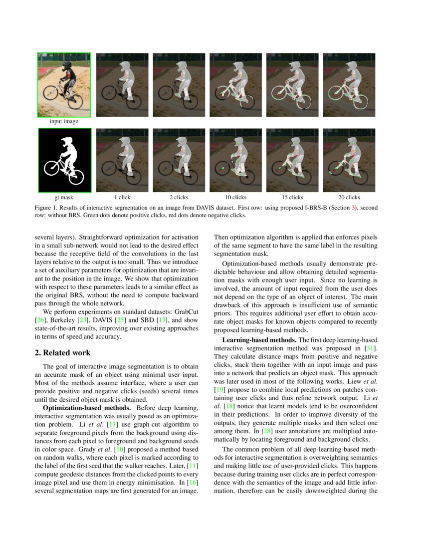 f-BRS: Rethinking Backpropagating Refinement for Interactive Segmentation | DeepAI