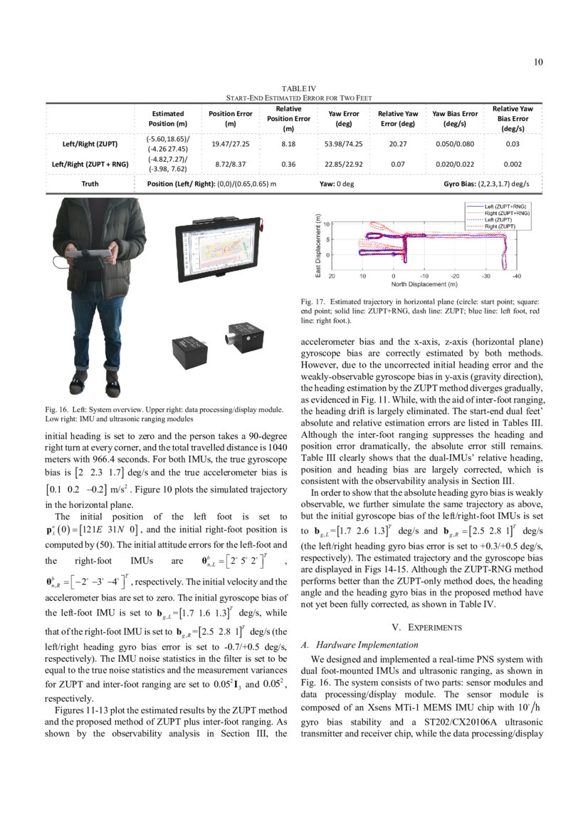 f2IMU-R: Pedestrian Navigation by Low-cost Foot-Mounted Dual IMUs and Inter-foot Ranging | DeepAI
