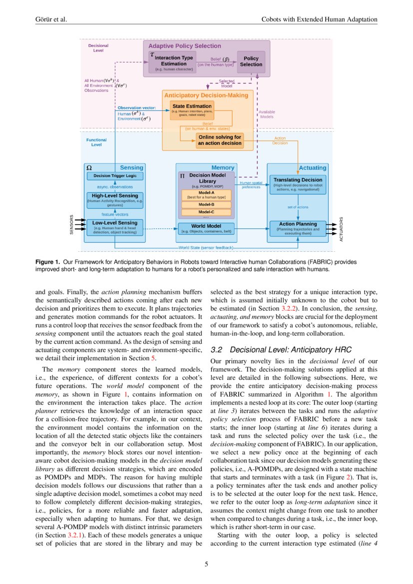 Fabric A Framework For The Design And Evaluation Of Collaborative Robots With Extended Human 9378