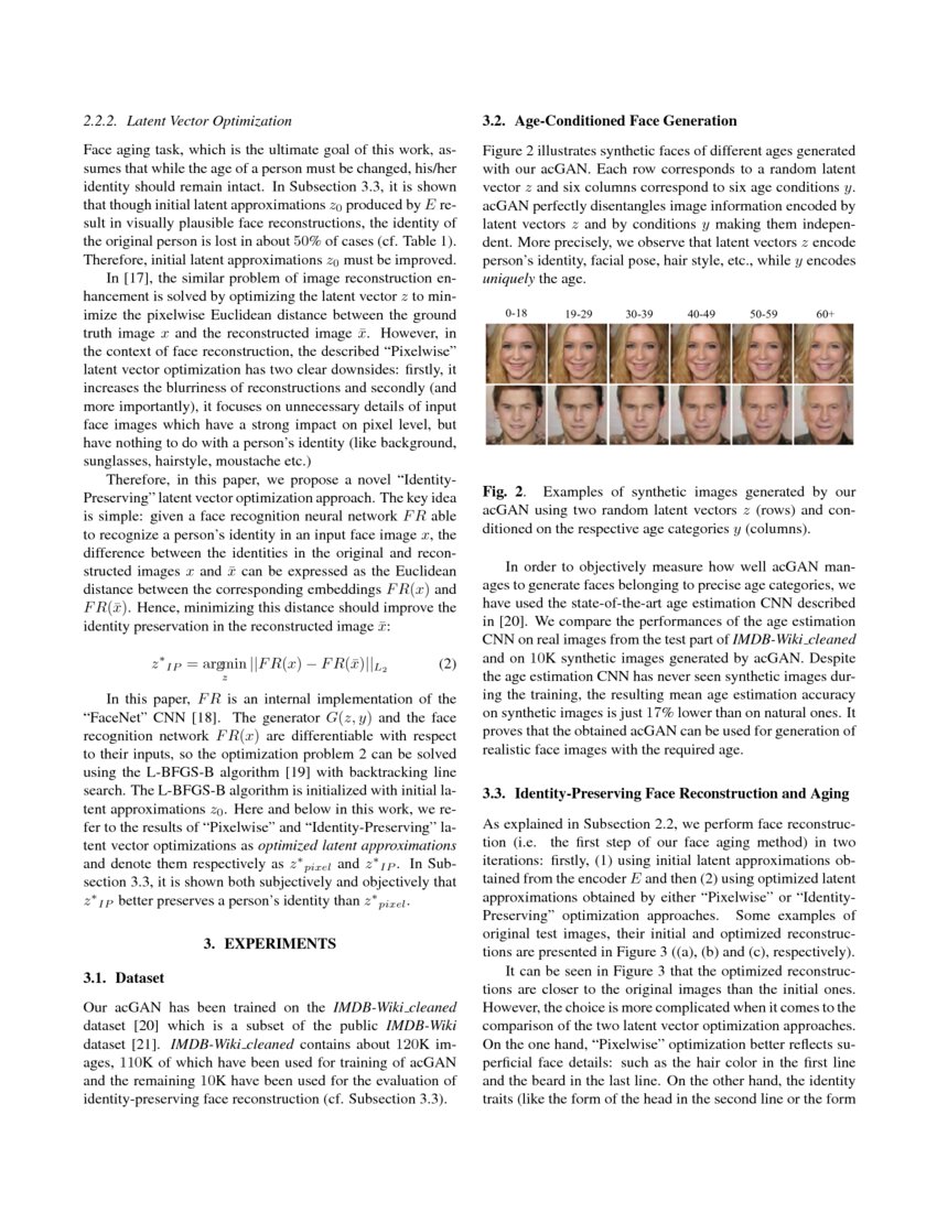 Face Aging With Conditional Generative Adversarial Networks Deepai