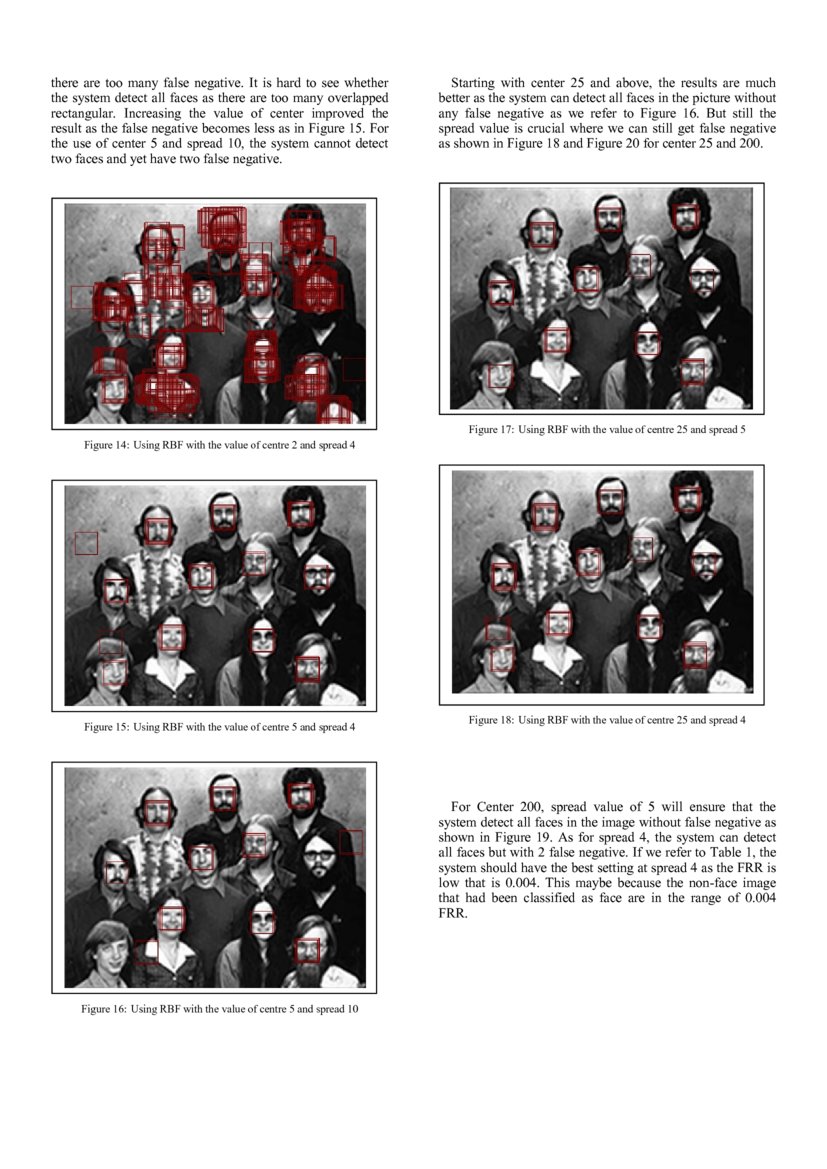 Face Detection Using Radial Basis Functions Neural Networks With Fixed 4696