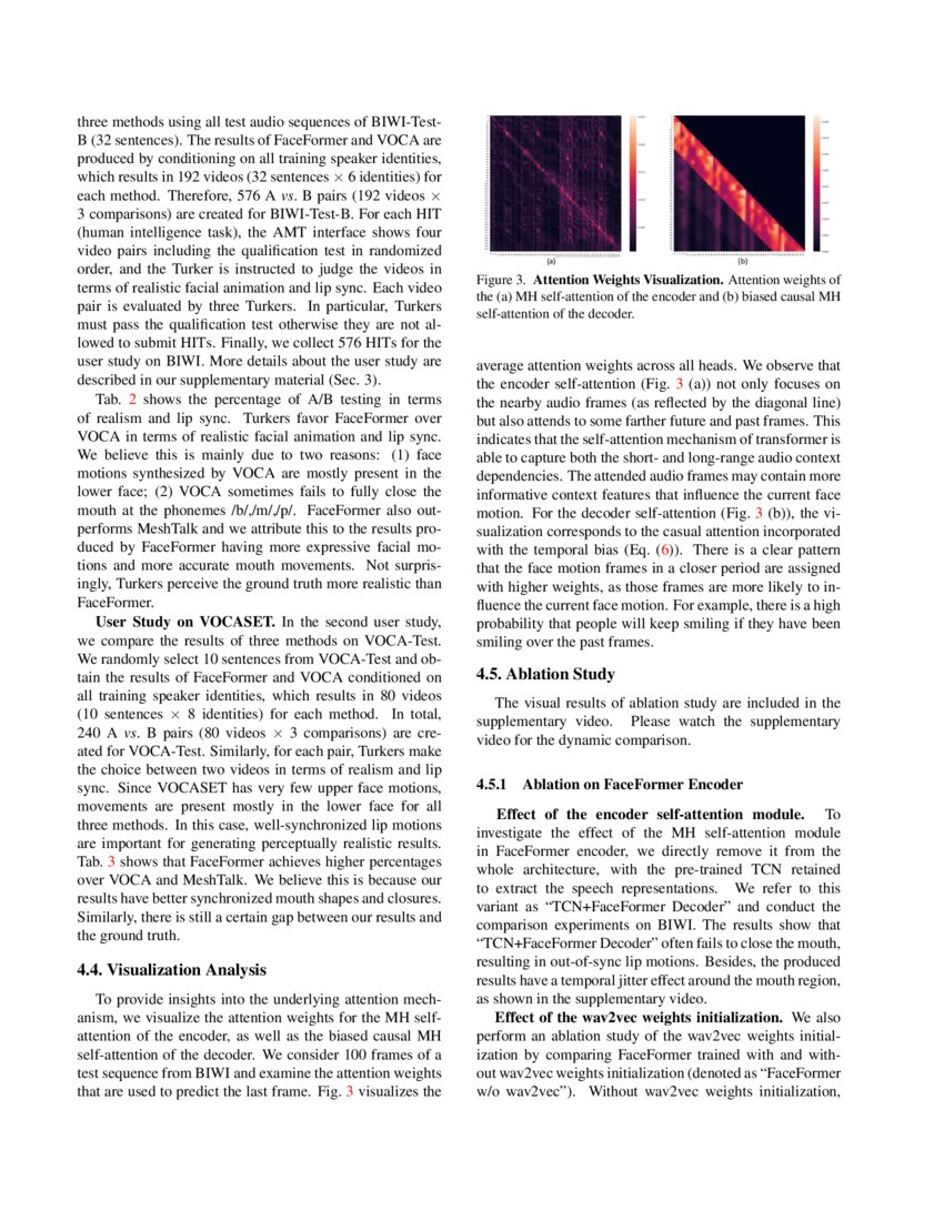 FaceFormer: Speech-Driven 3D Facial Animation with Transformers | DeepAI