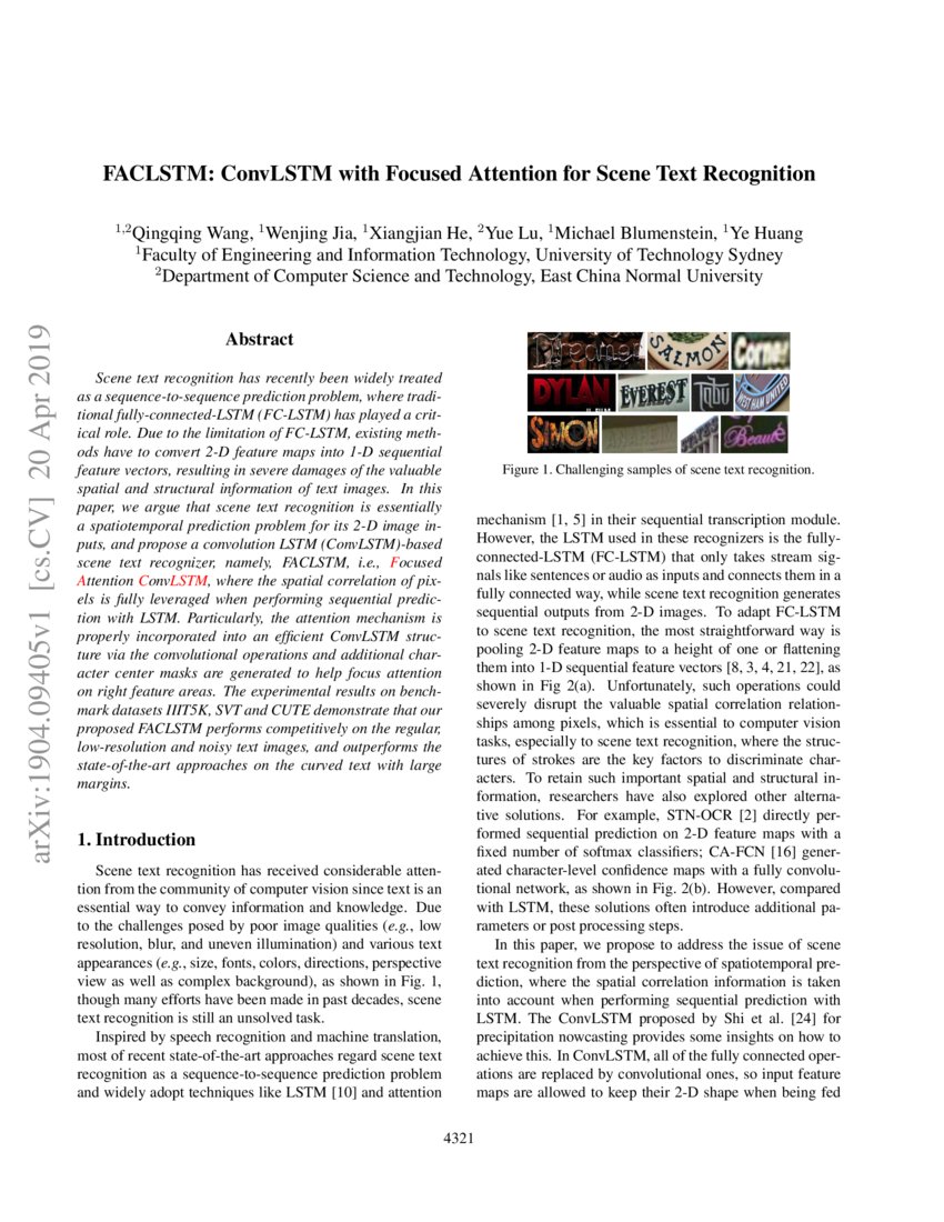 FACLSTM: ConvLSTM with Focused Attention for Scene Text Recognition ...