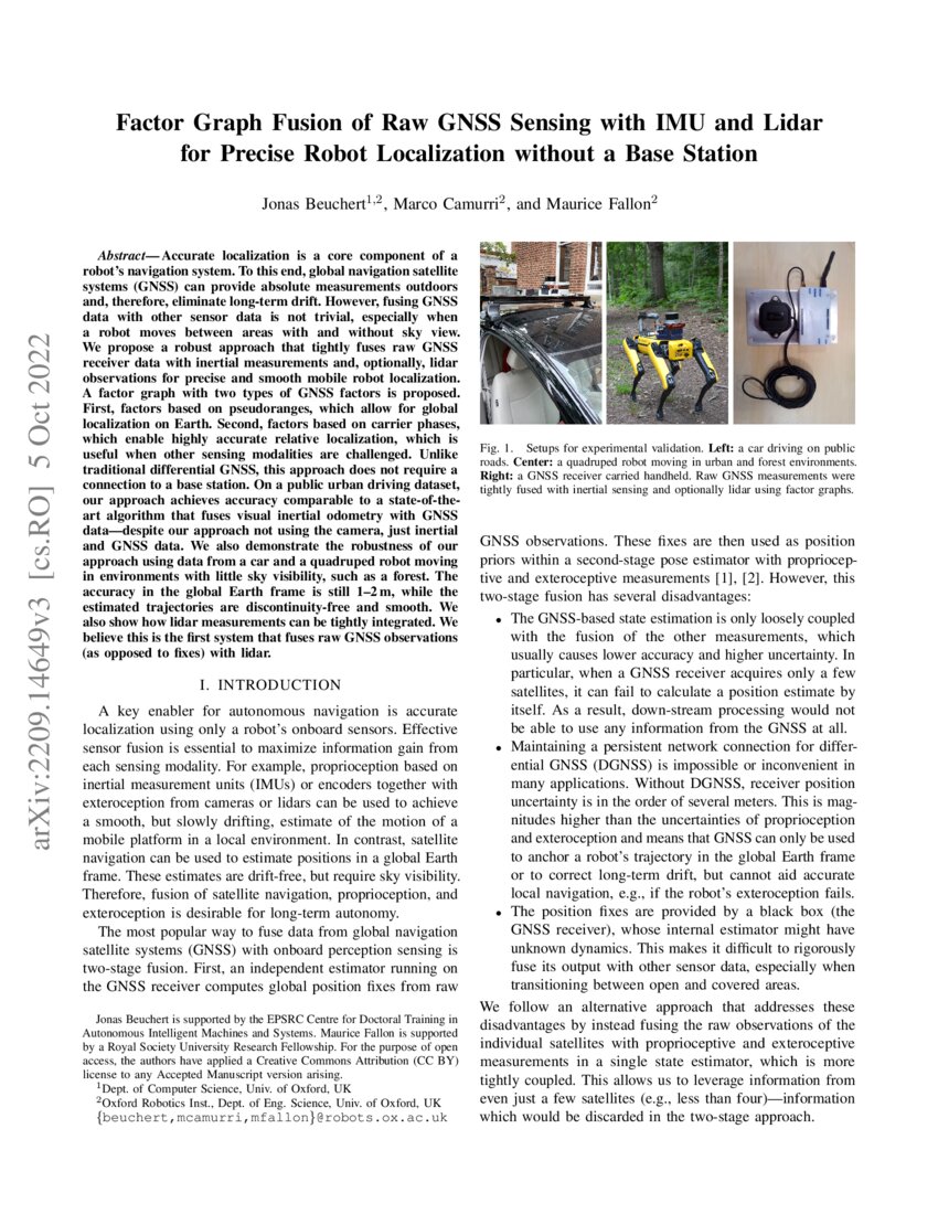 Factor Graph Fusion Of Raw Gnss Sensing With Imu And Lidar For Precise Robot Localization