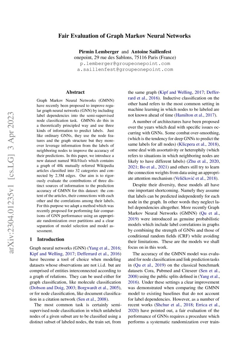 Fair Evaluation Of Graph Markov Neural Networks Deepai 