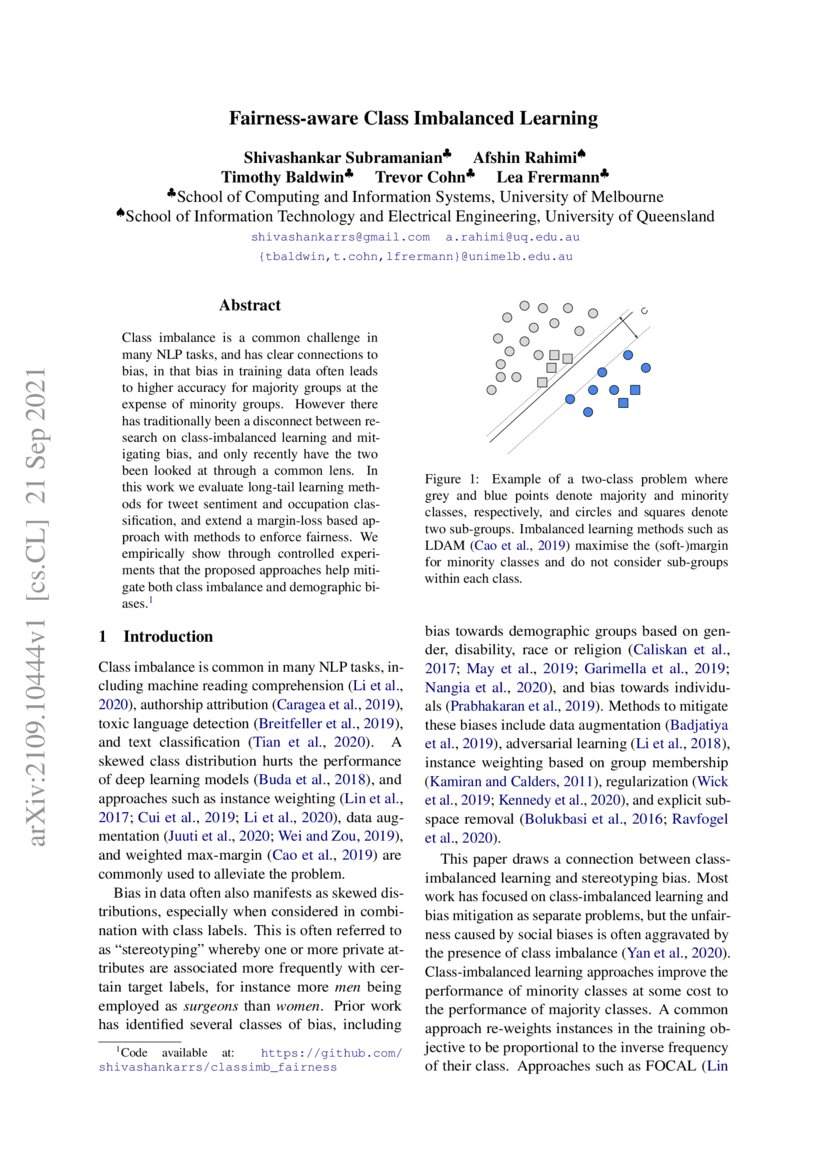 Fairness-aware Class Imbalanced Learning | DeepAI