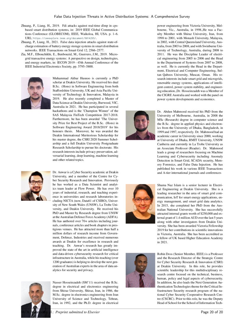 False Data Injection Threats In Active Distribution Systems A