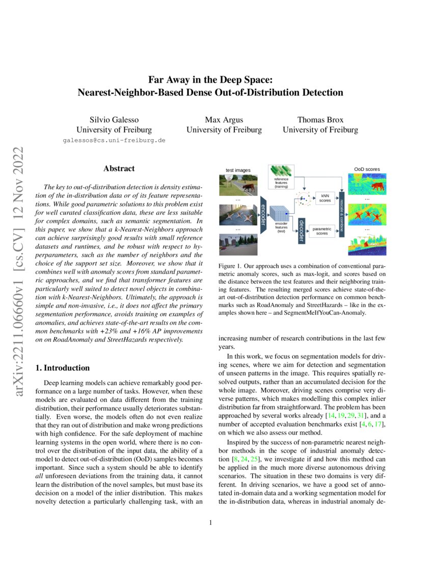 Far Away In The Deep Space Nearest Neighbor Based Dense Out Of