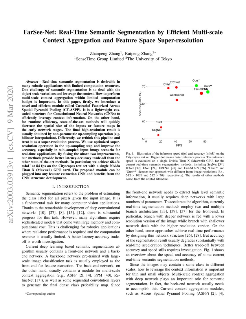 FarSee-Net: Real-Time Semantic Segmentation by Efficient Multi-scale Context Aggregation and ...