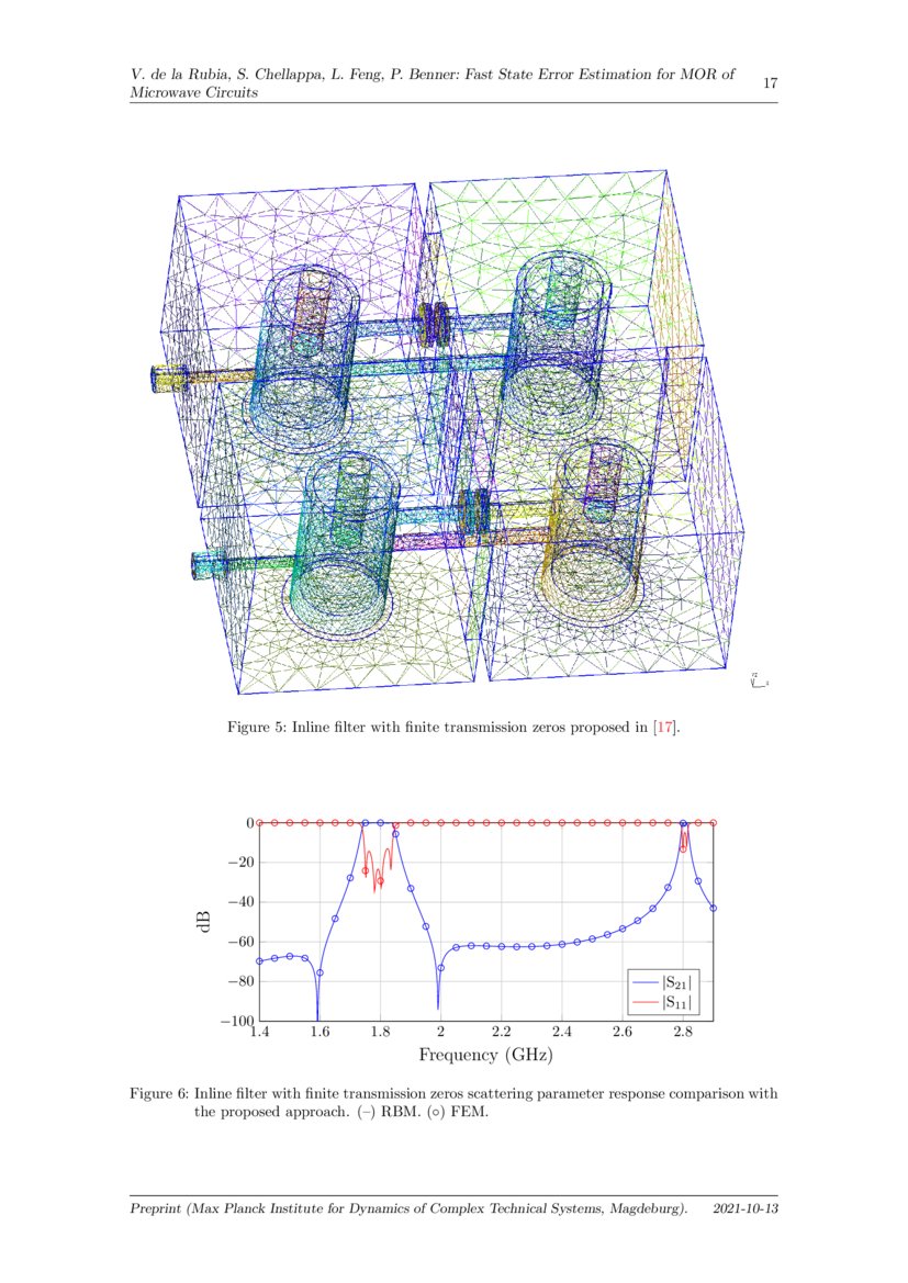 Fast A Posteriori State Error Estimation For Reliable Frequency Sweeping In Microwave Circuits