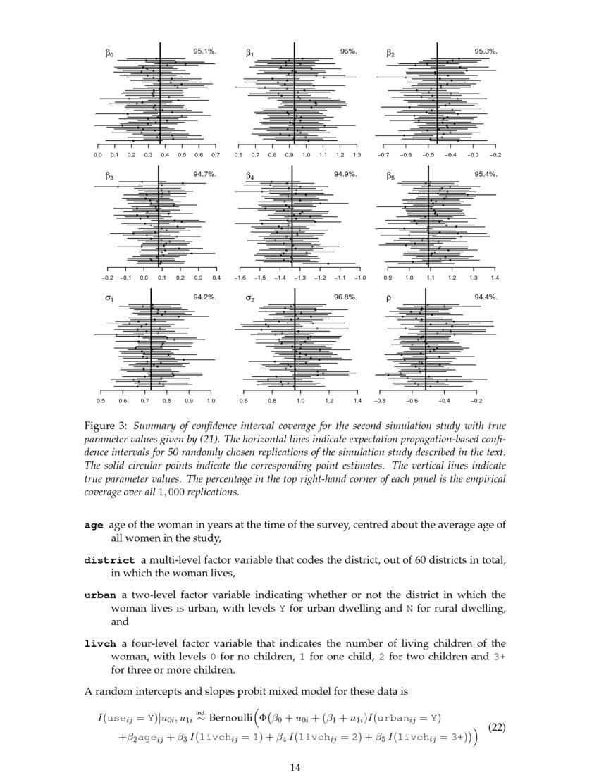 Fast and Accurate Binary Response Mixed Model Analysis via Expectation Propagation | DeepAI