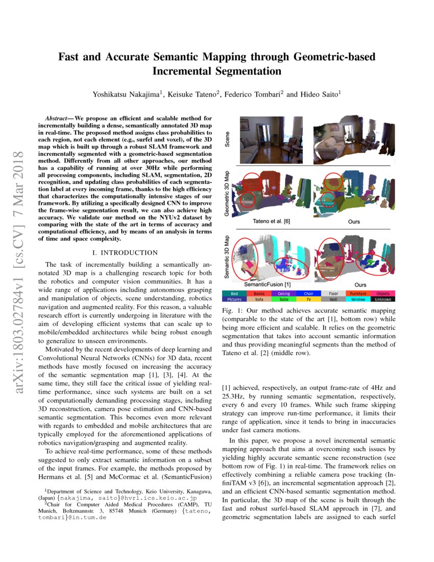 Fast and Accurate Semantic Mapping through Geometric-based Incremental Segmentation | DeepAI