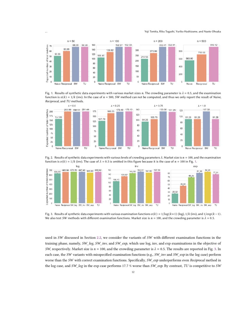 Fast and Examination-agnostic Reciprocal Recommendation in Matching Markets | DeepAI