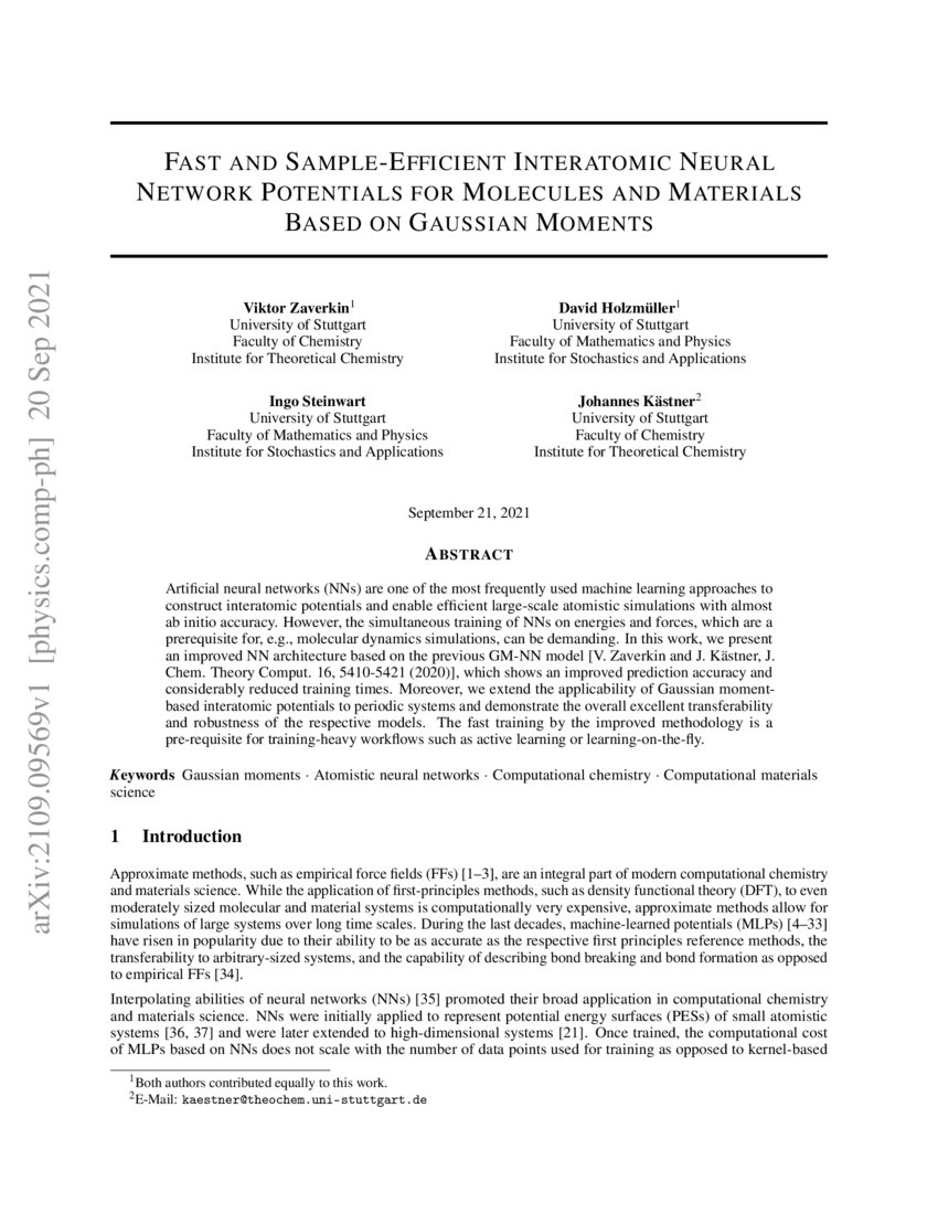 Fast and Sample-Efficient Interatomic Neural Network Potentials for Molecules and Materials ...