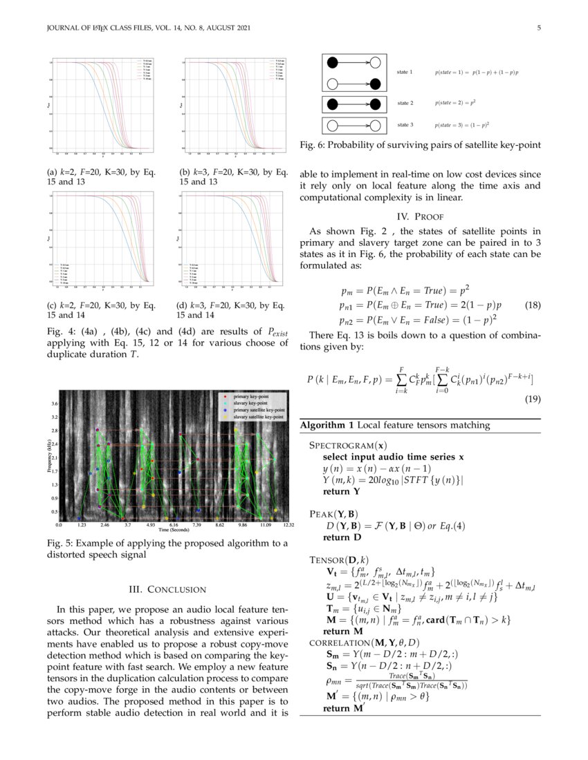 Fast Blind Audio Copy Move Detection And Localization Using Local Feature Tensors In Noise Deepai