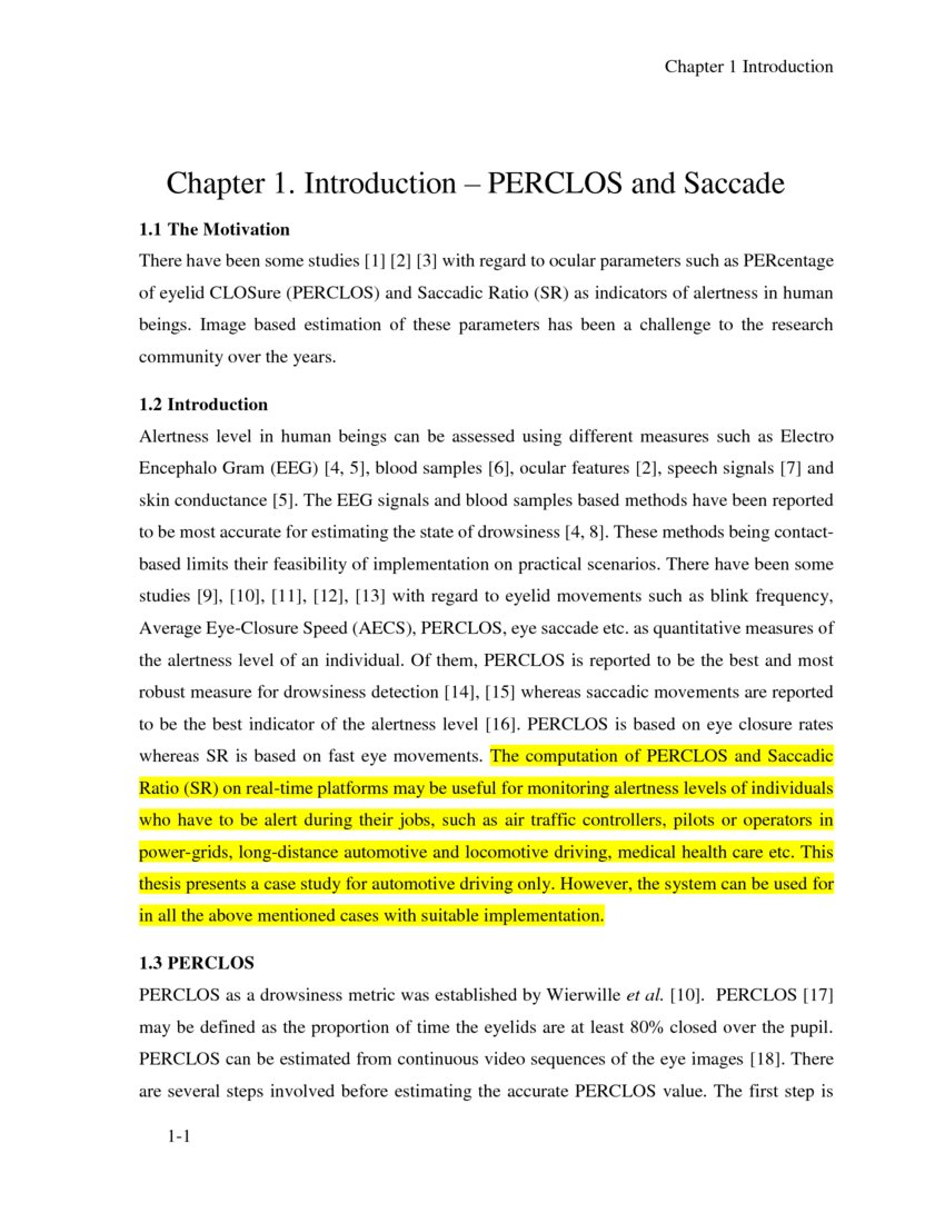 Fast Computation of PERCLOS and Saccadic Ratio | DeepAI