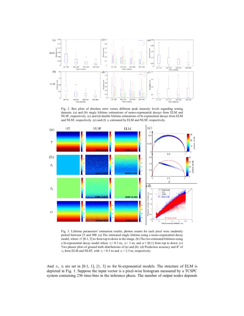 Fast fluorescence lifetime imaging analysis via extreme learning machine | DeepAI