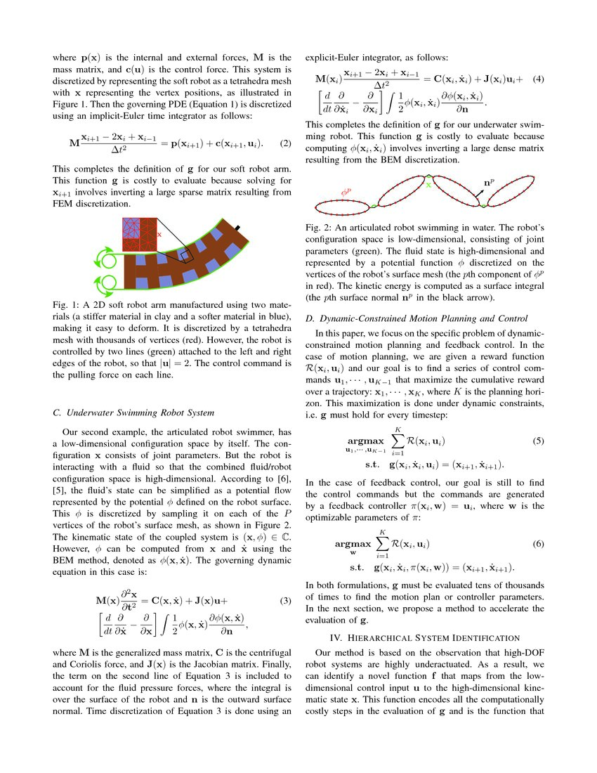 Fast Motion Planning for High-DOF Robot Systems Using Hierarchical System Identification | DeepAI
