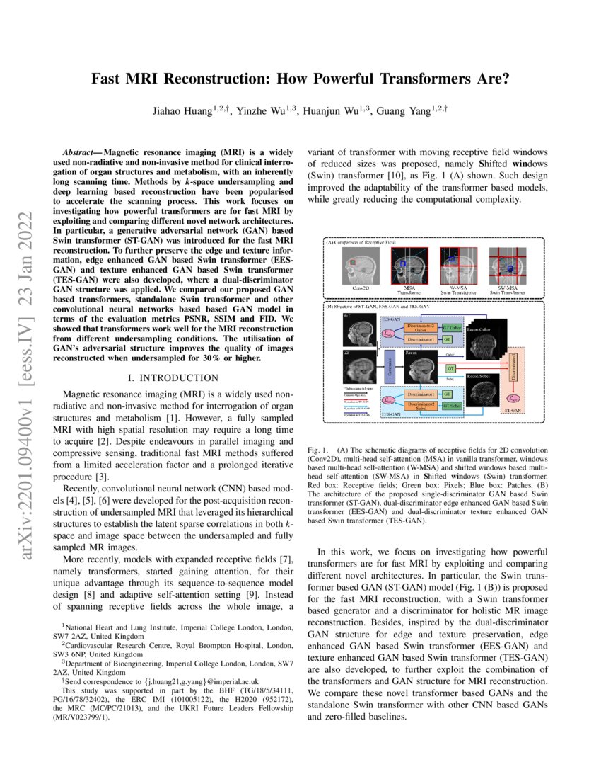 Fast MRI Reconstruction: How Powerful Transformers Are? | DeepAI