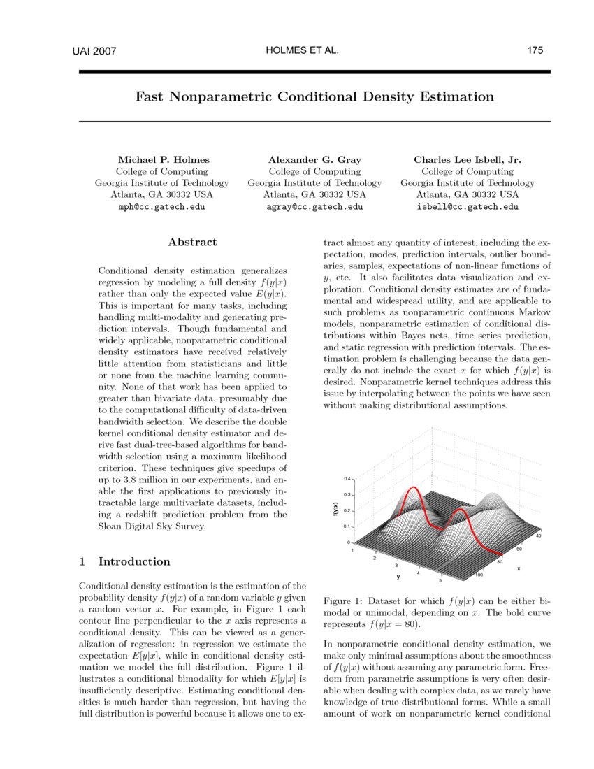 Fast Nonparametric Conditional Density Estimation Deepai