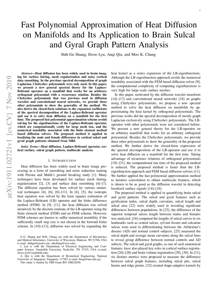 Fast Polynomial Approximation of Heat Diffusion on Manifolds and Its ...