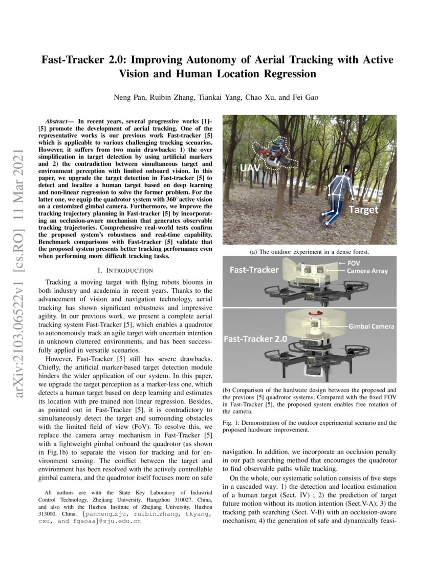 Fast-Tracker 2.0: Improving Autonomy of Aerial Tracking with Active ...