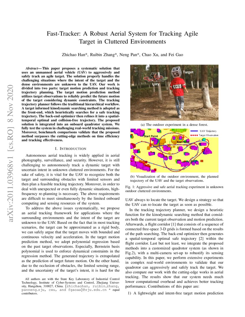 Fast-Tracker: A Robust Aerial System for Tracking Agile Target in ...