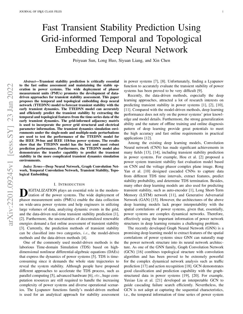 Fast Transient Stability Prediction Using Grid-informed Temporal and Topological Embedding Deep ...