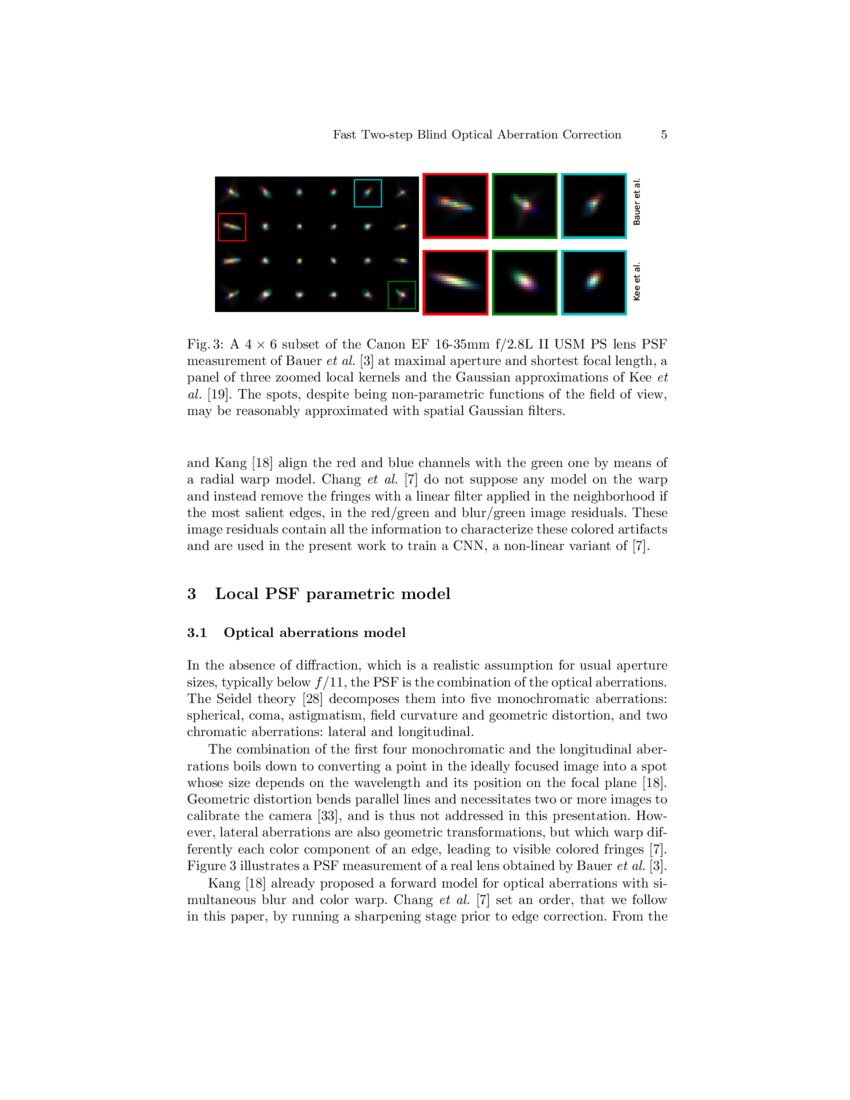 Fast Two Step Blind Optical Aberration Correction Deepai