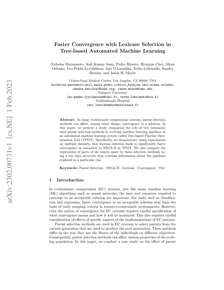 Faster Convergence with Lexicase Selection in Tree-based Automated ...