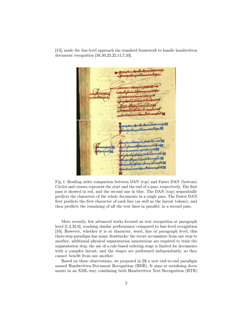 Faster Dan Multi Target Queries With Document Positional Encoding For End To End Handwritten