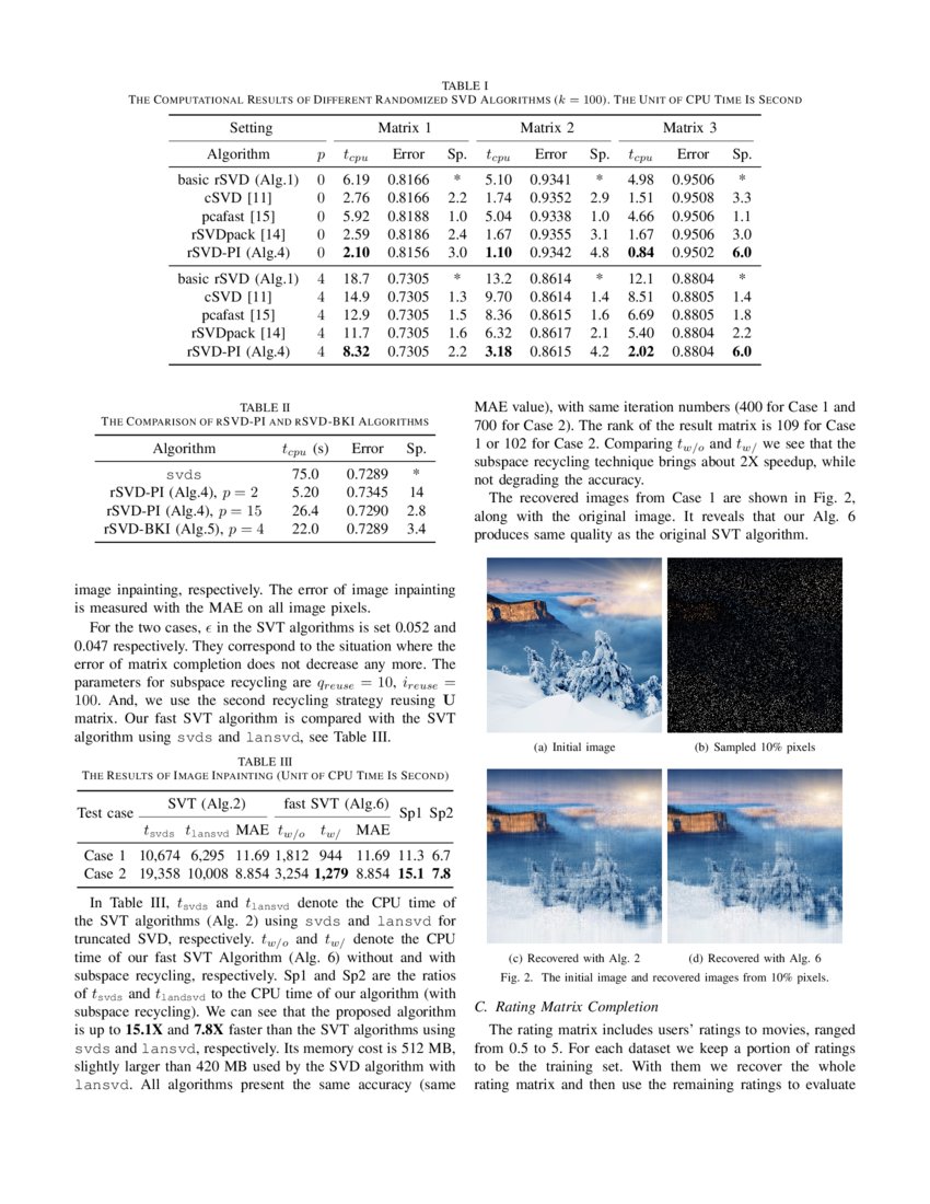 Faster Matrix Completion Using Randomized SVD | DeepAI