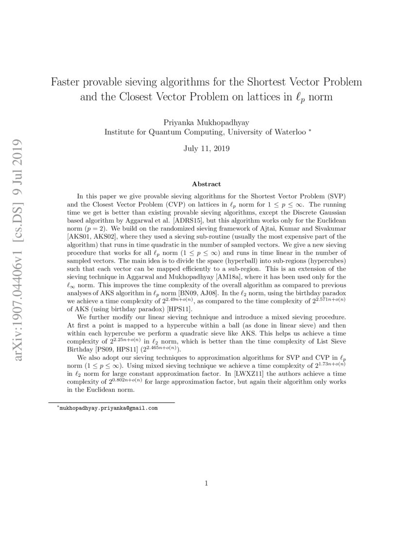 Faster Provable Sieving Algorithms For The Shortest Vector Problem And The Closest Vector 8034