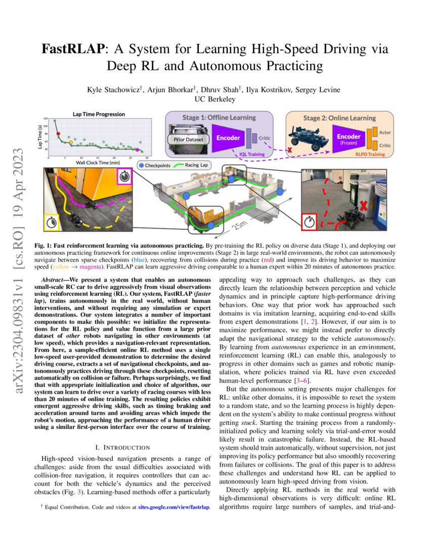 FastRLAP: A System for Learning High-Speed Driving via Deep RL and ...