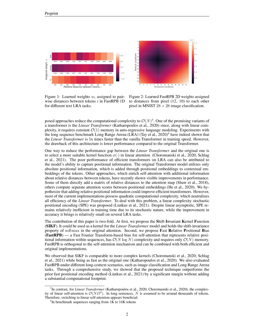 FastRPB: a Scalable Relative Positional Encoding for Long Sequence Tasks | DeepAI
