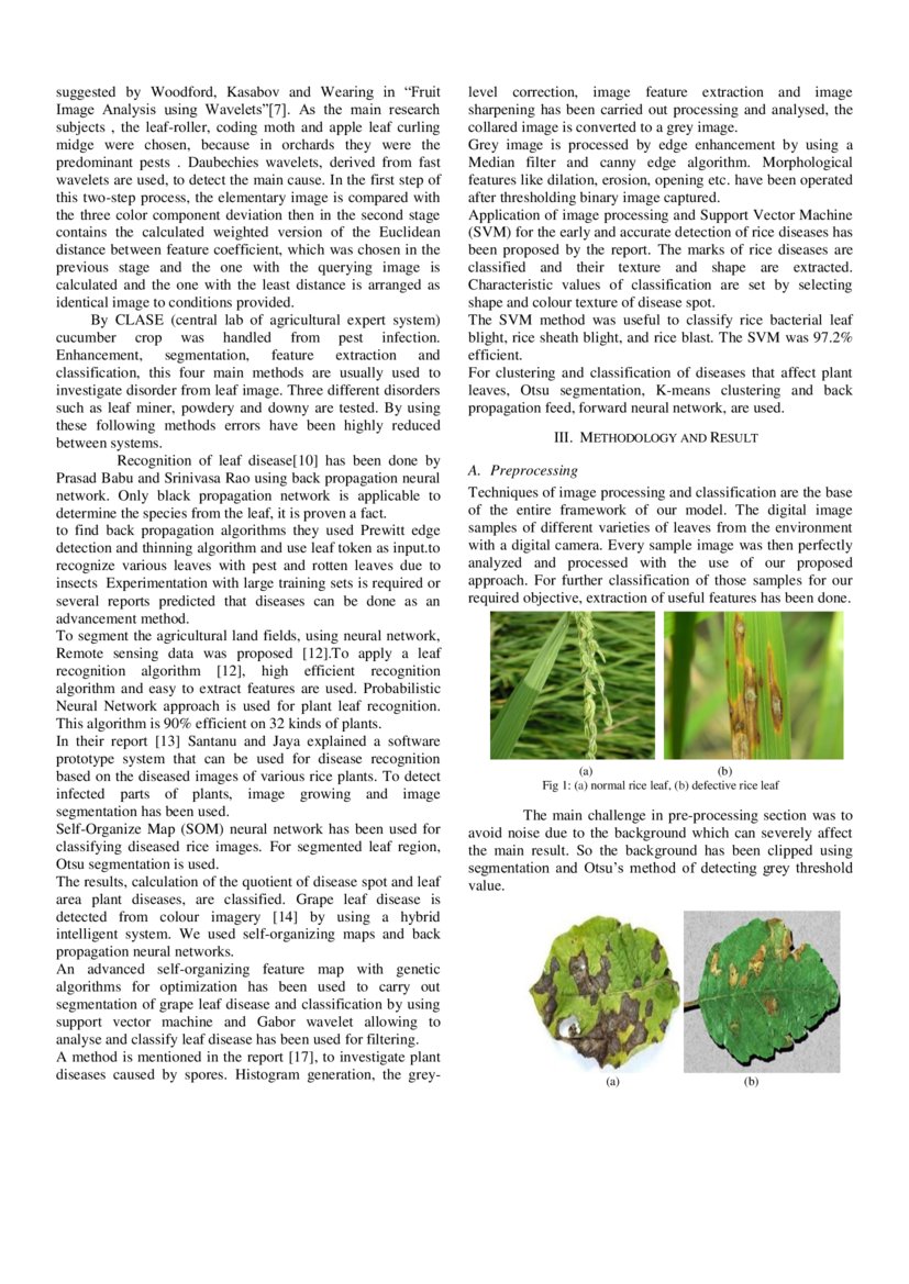 Fault Area Detection In Leaf Diseases Using K Means Clustering Deepai