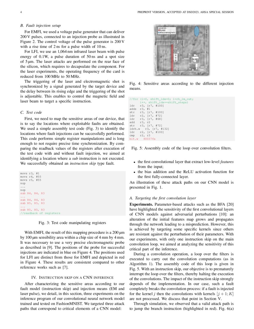 Fault Injection On Embedded Neural Networks Impact Of A Single Instruction Skip Deepai