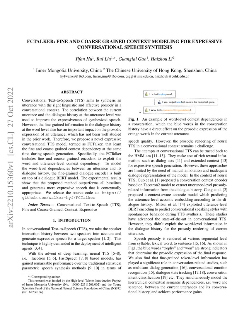 Fctalker Fine And Coarse Grained Context Modeling For Expressive Conversational Speech