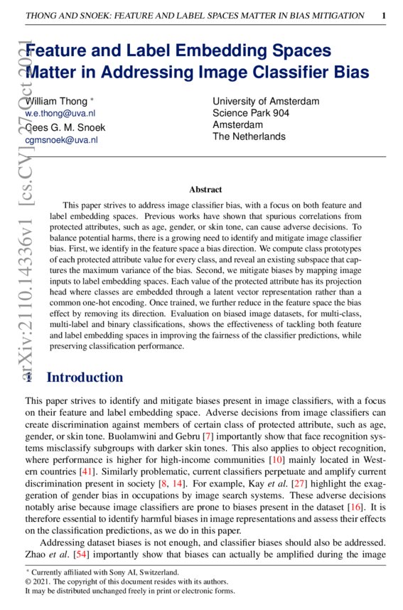 Feature and Label Embedding Spaces Matter in Addressing Image ...