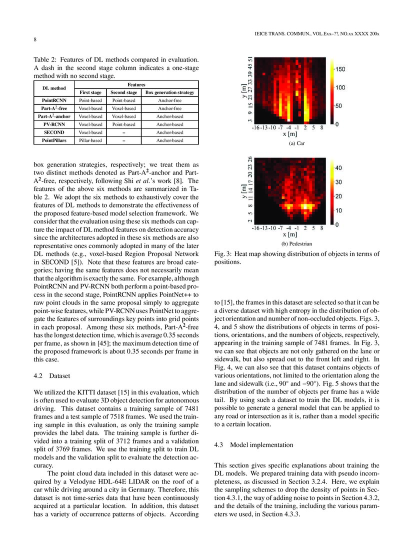 Feature Based Model Selection For Object Detection From Point Cloud