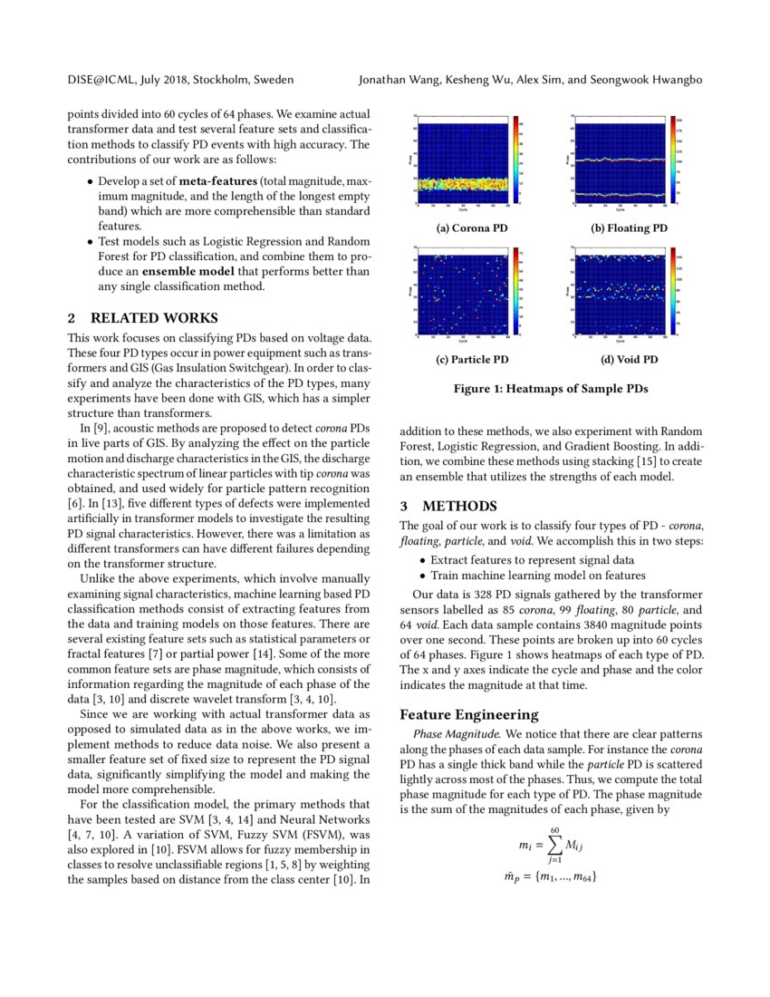Feature Engineering and Classification Models for Partial Discharge in Power Transformers | DeepAI