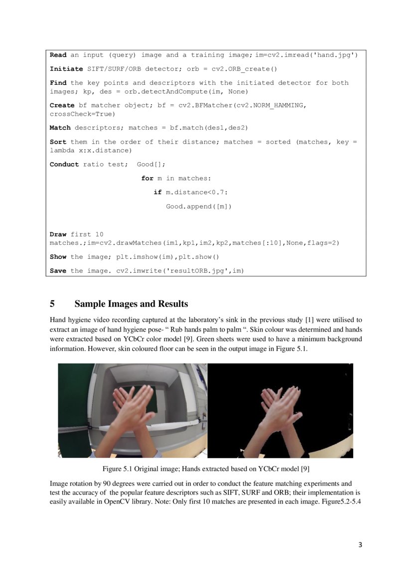 Feature Identification and Matching for Hand Hygiene Pose | DeepAI