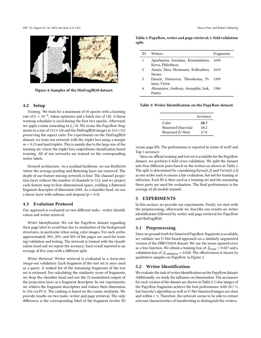 Feature Mixing for Writer Retrieval and Identification on Papyri ...