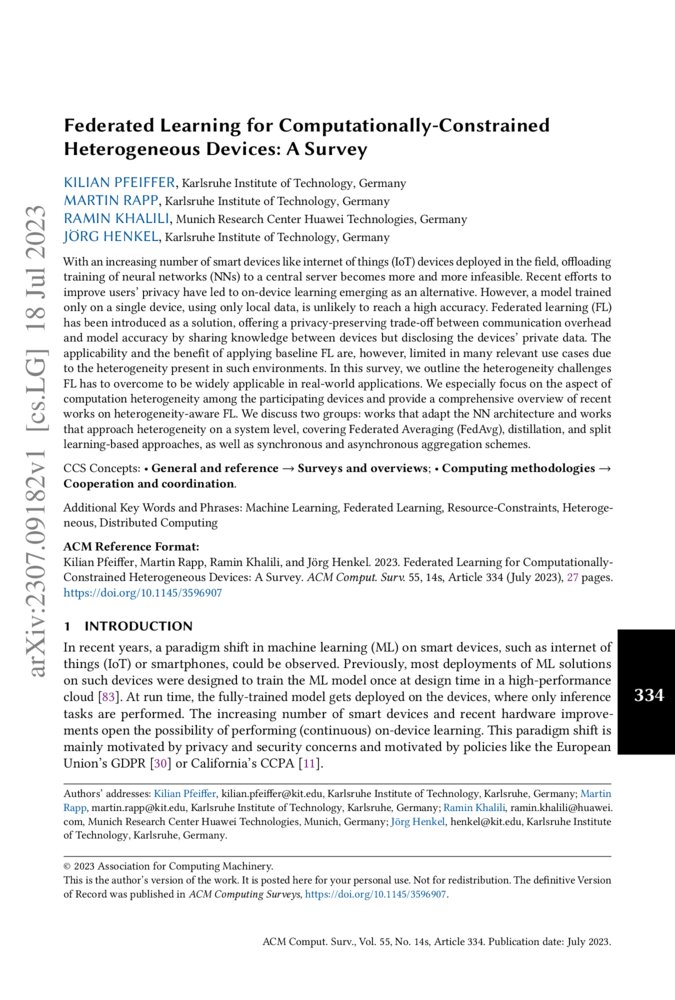 Federated Learning for Computationally-Constrained Heterogeneous ... Federated Learning for Computationally-Constrained Heterogeneous ...