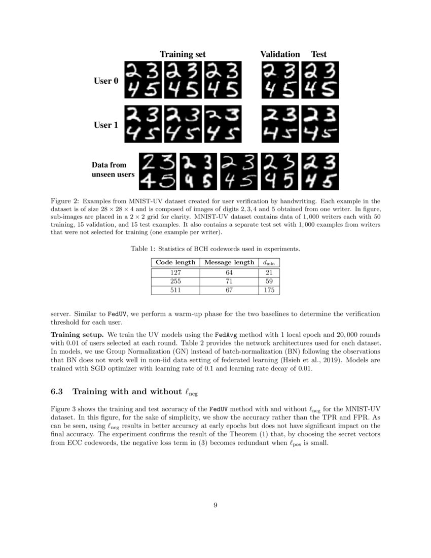Federated Learning of User Verification Models Without Sharing Embeddings | DeepAI