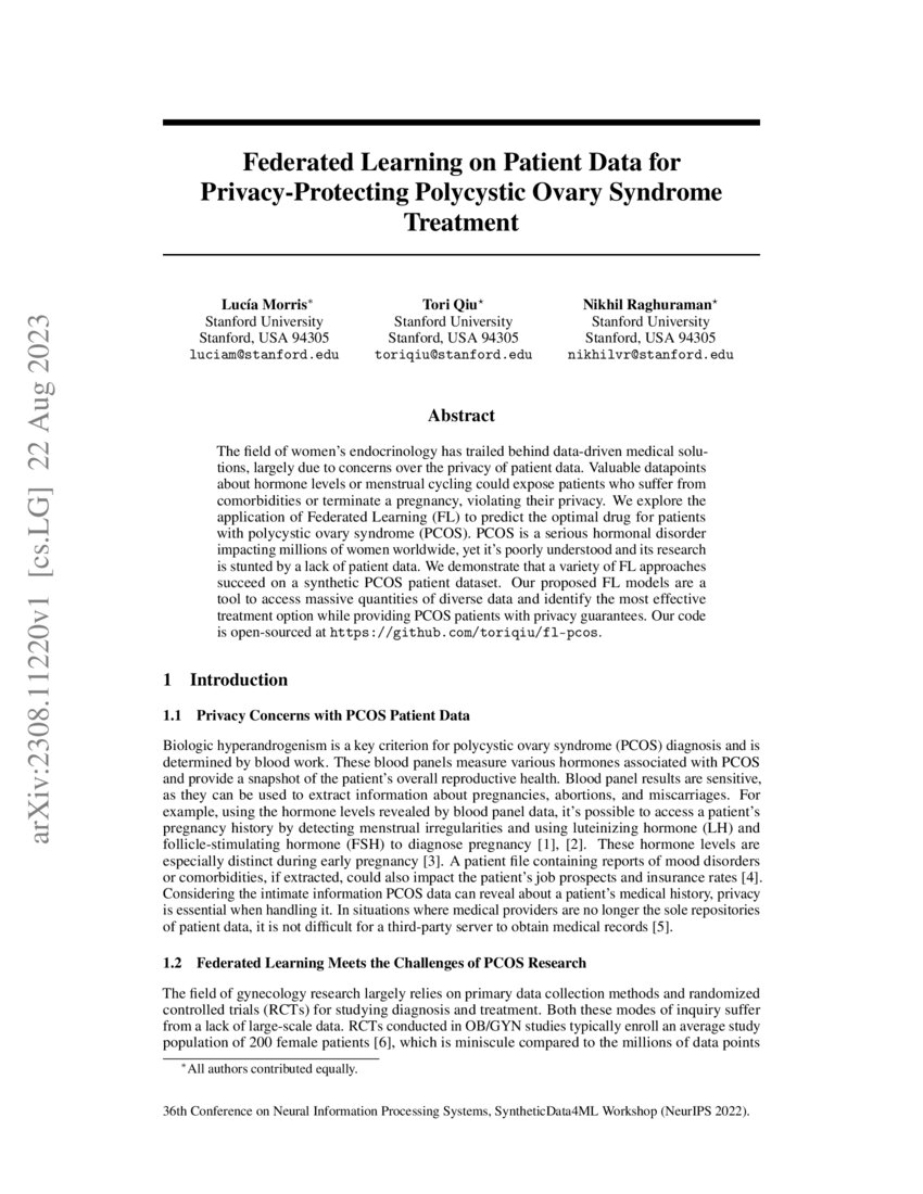 Federated Learning on Patient Data for Privacy-Protecting Polycystic ... Federated Learning on Patient Data for Privacy-Protecting Polycystic ...