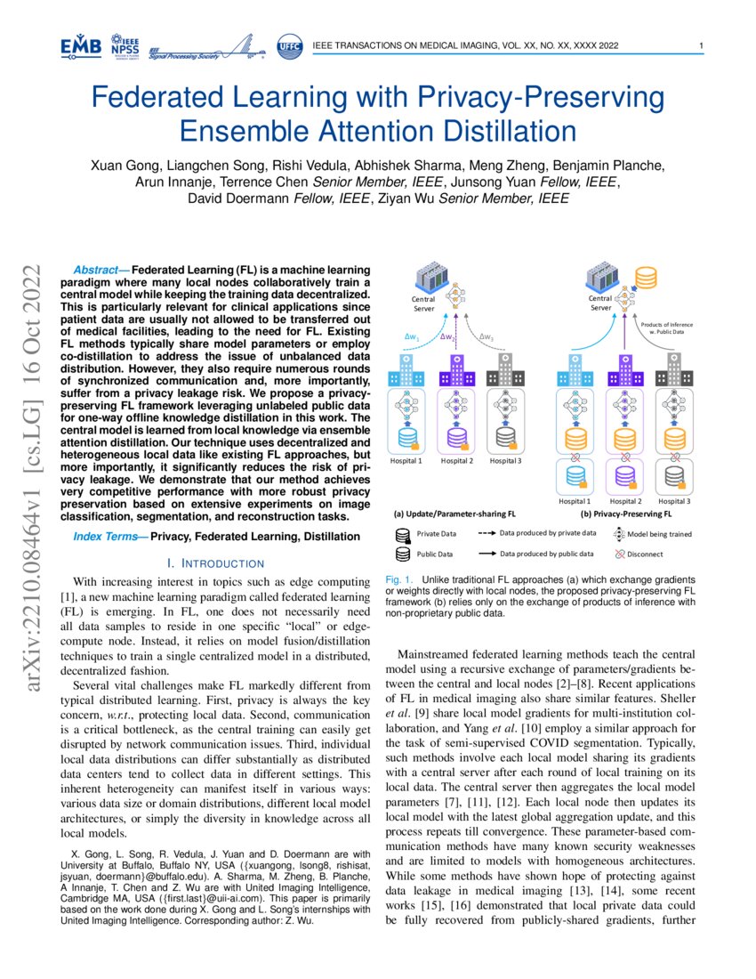 Federated Learning with Privacy-Preserving Ensemble Attention Distillation | DeepAI