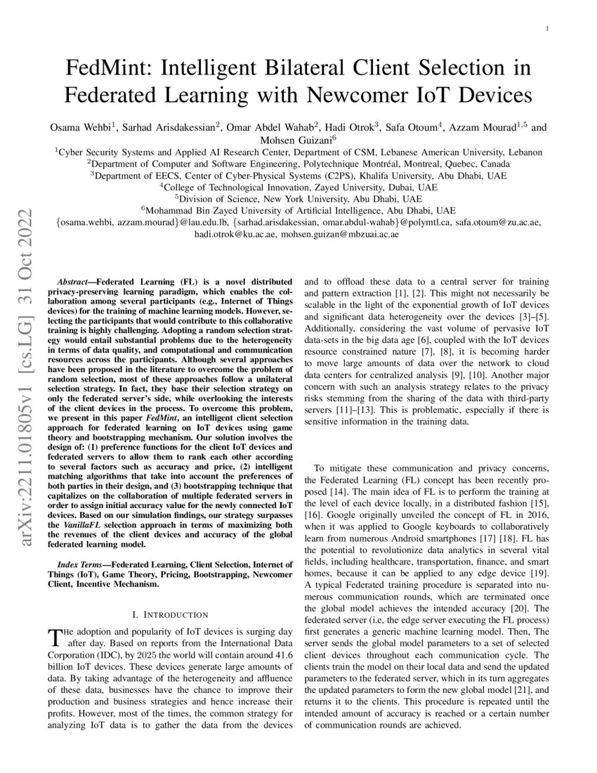Fedmint Intelligent Bilateral Client Selection In Federated Learning