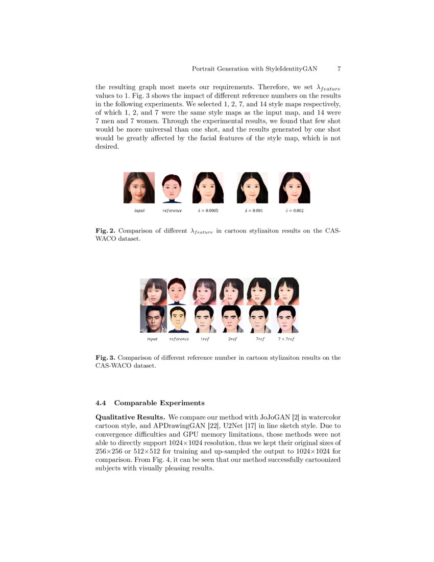 Few-shots Portrait Generation with Style Enhancement and Identity Preservation | DeepAI