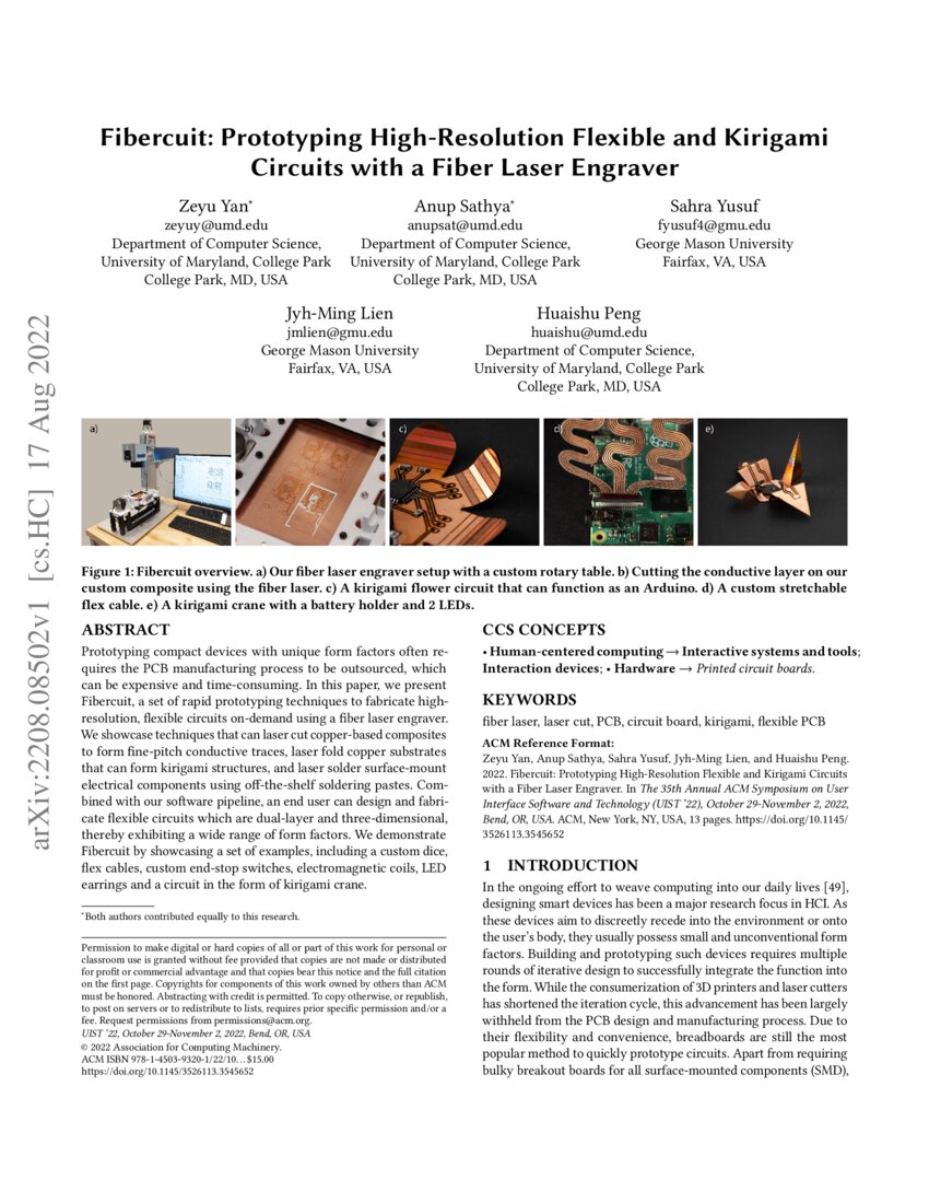 Fibercuit: Prototyping High-Resolution Flexible and Kirigami Circuits ...